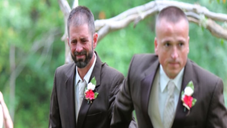 Father Shares Daughters Wedding Walk With Stepfather